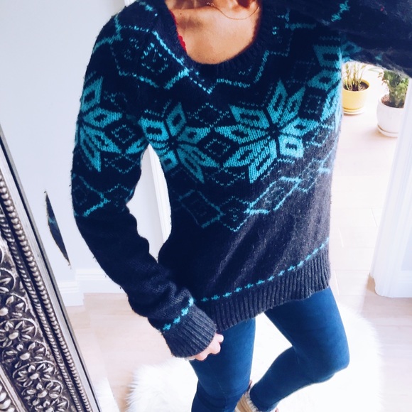 Eddie Bauer | Sweaters | Eddie Bauer Rabbit Hair Blend Fair Isle ...